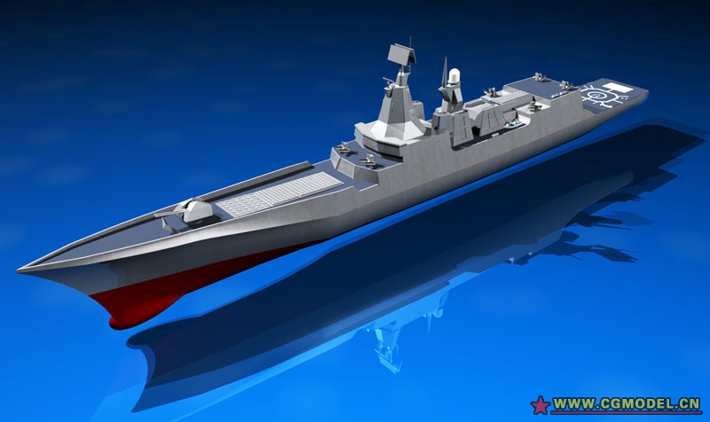 谁为中国航母护航？-————呵呵，055A级巡洋舰下水模型 - 角色/人物/生物 - 作品模型 - CG模型网