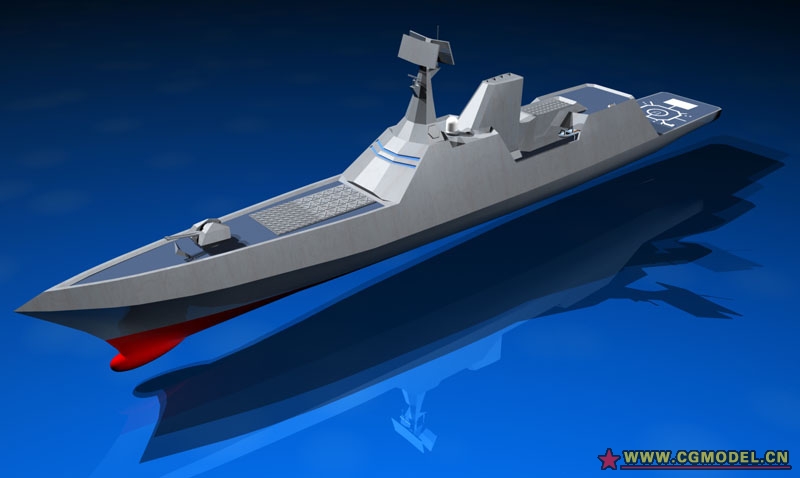 谁为中国航母护航？-————呵呵，055A级巡洋舰下水模型 - 角色/人物/生物 - 作品模型 - CG模型网