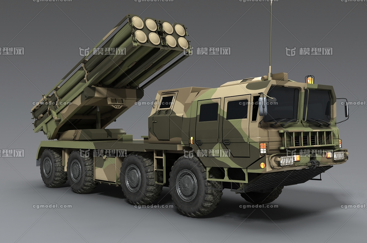 中国 PHL-16远程火箭炮 PHL16 AR3火箭炮 多管火箭炮 火箭炮-CG模型网（cgmodel)-让设计更有价值!