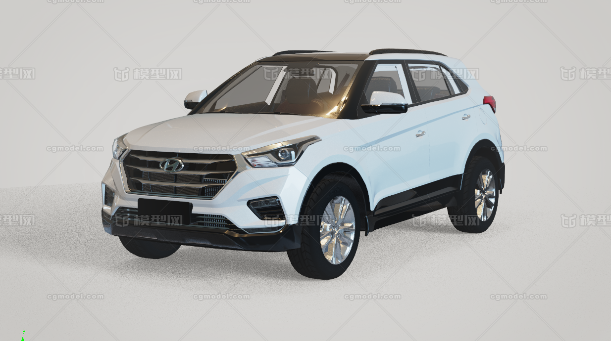 现代 2019款 现代IX25 SUV 北京现代IX25 H模型-轿车模型库-Maya(.ma/.mb)模型下载-cg模型网