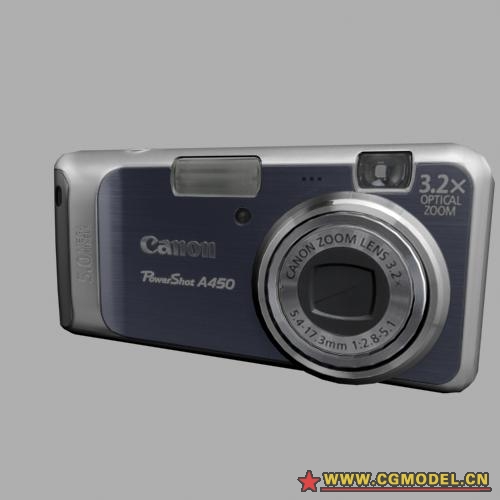 CANON A450相机模型-生活电器模型库-模型下载-cg模型网