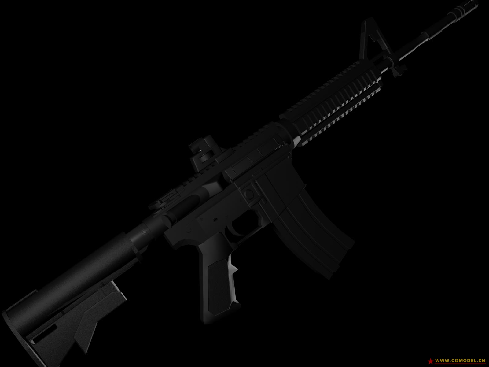 m4a1模型-枪械模型模型库-模型下载-cg模型网