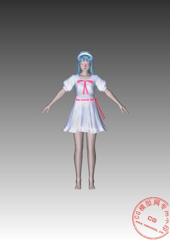 illusion Hako模型-女人模型库-Maya(.ma/.mb)模型下载-cg模型网