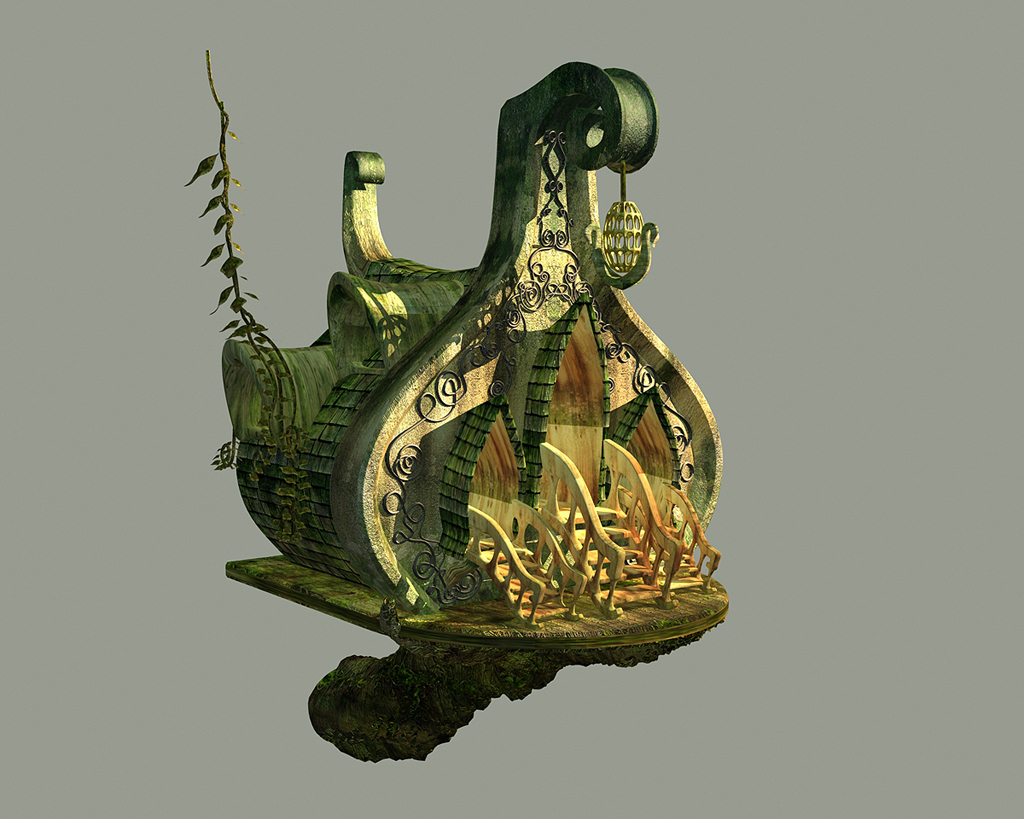 原创－精灵建筑－max8.0_applebox作品_场景自然场景_cg模型网