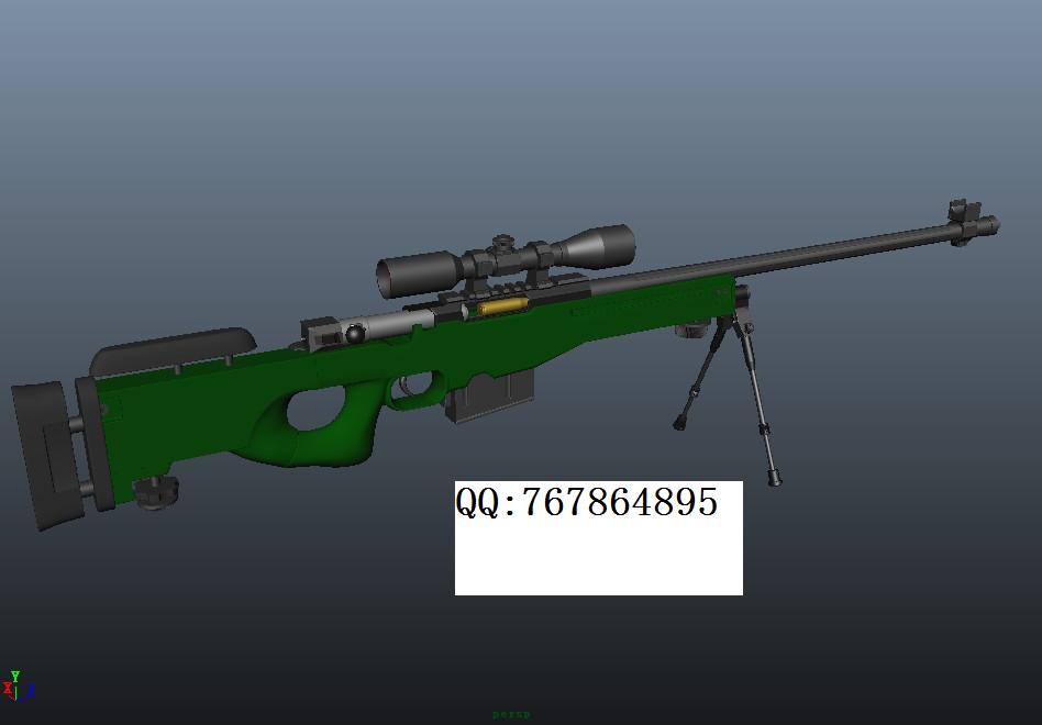 上班无聊做的 AWP高**有内部结构模型-冷兵器模型库-模型下载-cg模型网
