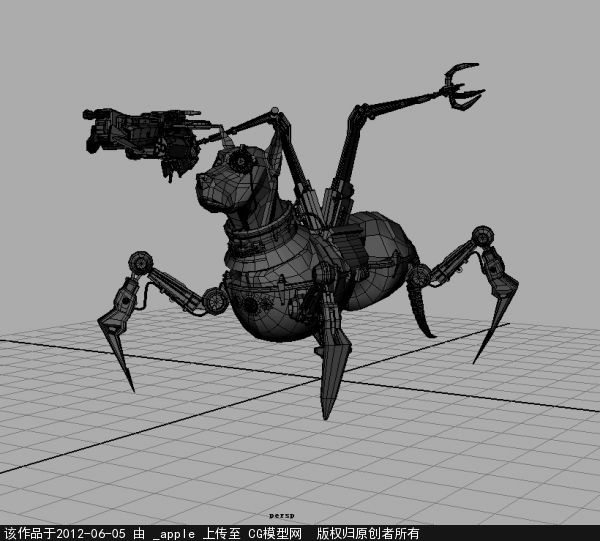机械狗模型模型-机器动物模型库-Maya(.ma/.mb)模型下载-cg模型网