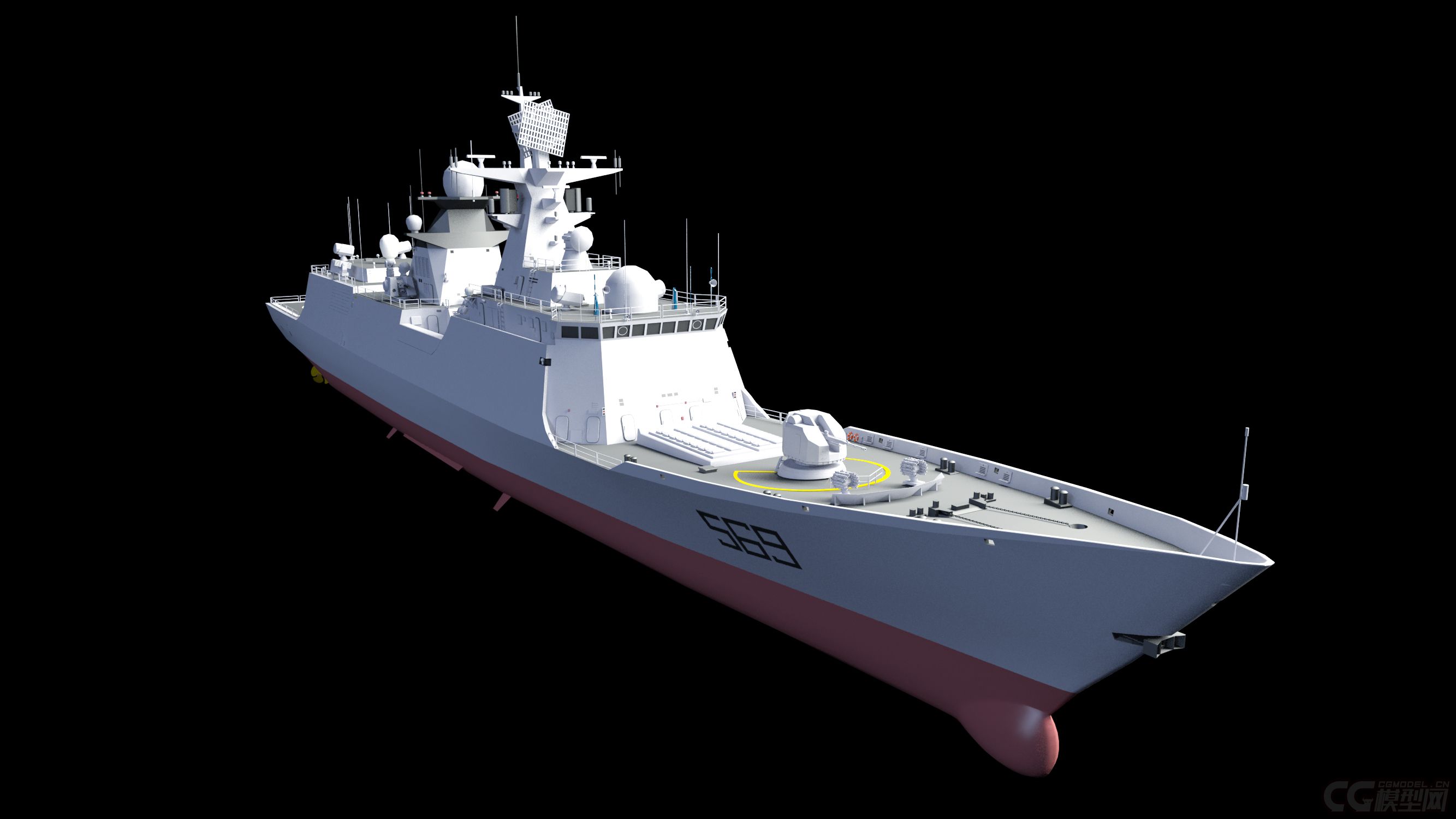 054a护卫舰 军舰模型-冷兵器模型库-模型下载-cg模型网