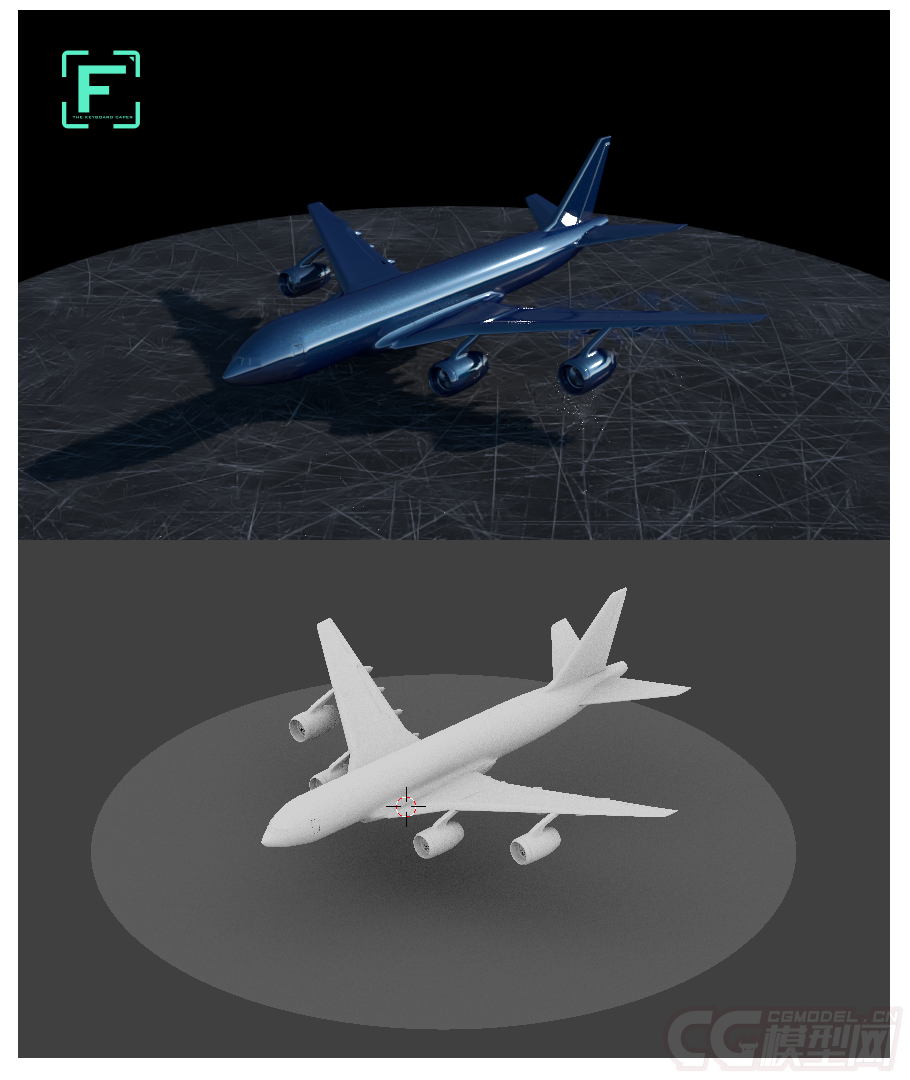[blender模型]波音747.模型-人力车模型库-模型下载-cg模型网