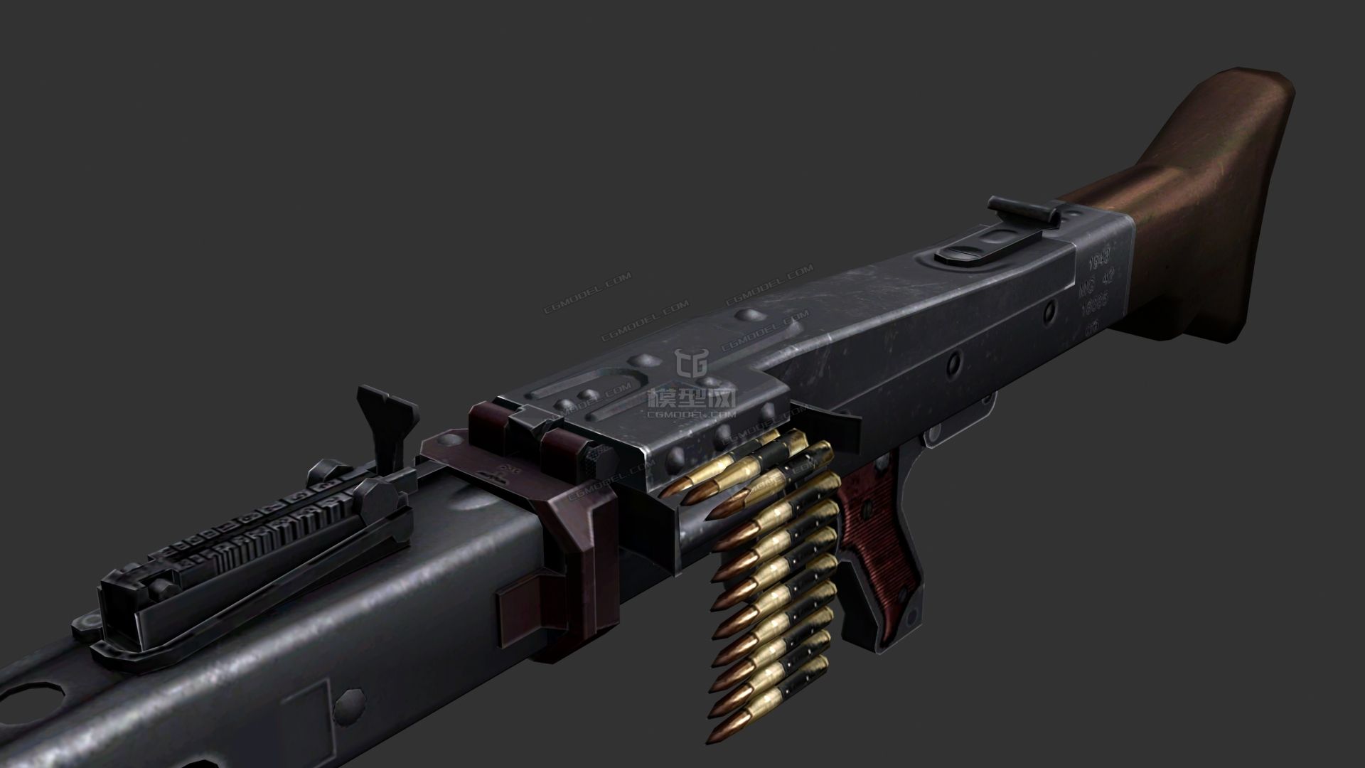 德国二战MG42机枪模型-枪械模型模型库-3ds Max(.max)模型下载-cg模型网