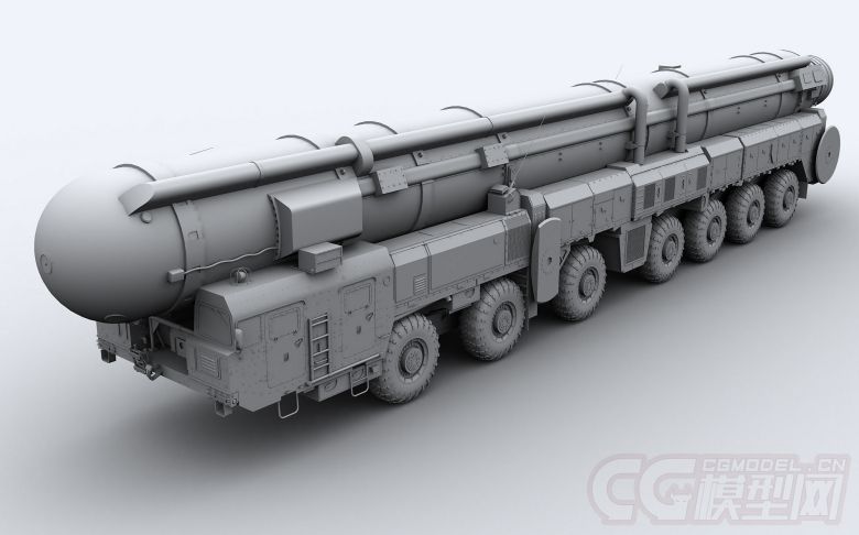 俄罗斯SS-25洲际弹道导弹模型-冷兵器模型库-模型下载-cg模型网