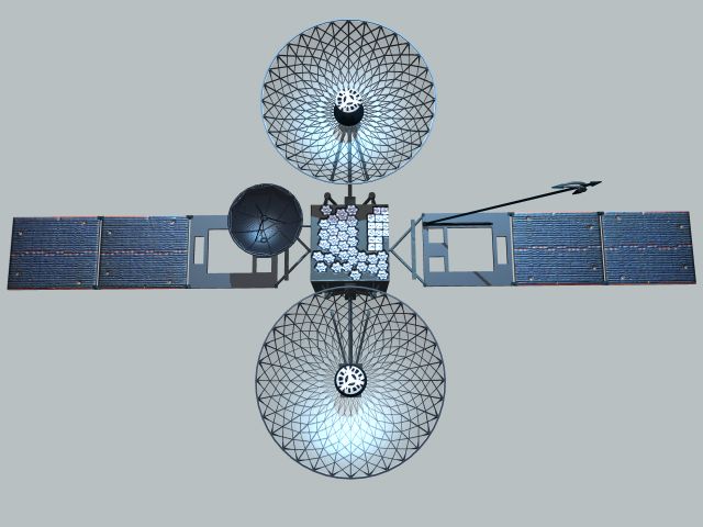 中继卫星 跟踪和数据中继卫星模型-人造地球卫星模型库-3ds Max(.max)模型下载-cg模型网