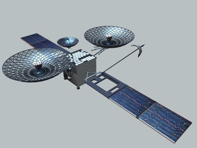 中继卫星,跟踪和数据中继卫星,卫星,人造卫星模型-人造地球卫星模型库-3ds Max(.max)模型下载-cg模型网
