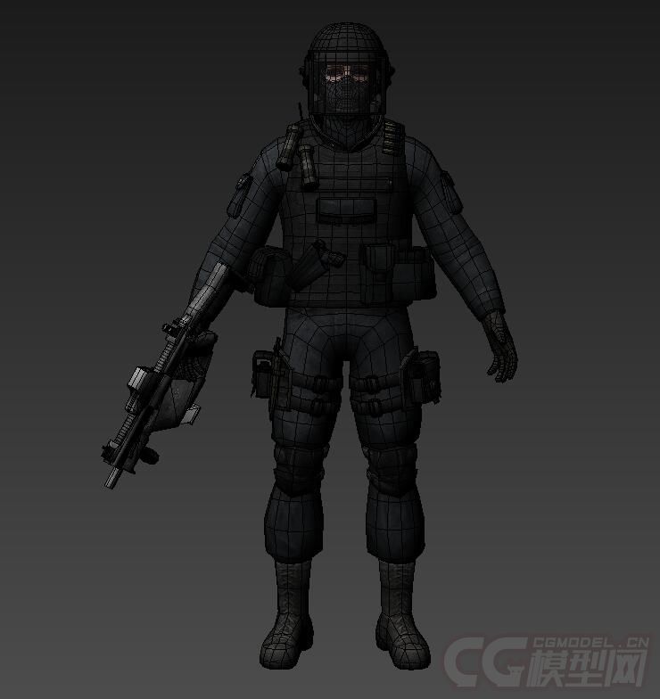 ***防爆警察 CS队员模型-孩子-女模型库-模型下载-cg模型网