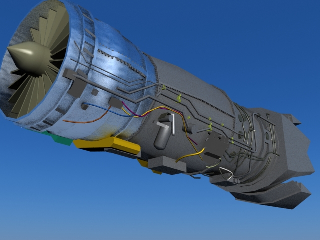 f22发动机 F119-PW-100模型-冷兵器模型库-模型下载-cg模型网