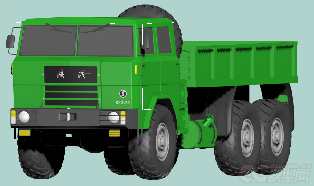 陕汽 SX2150军卡模型-装甲车／坦克模型库-模型下载-cg模型网