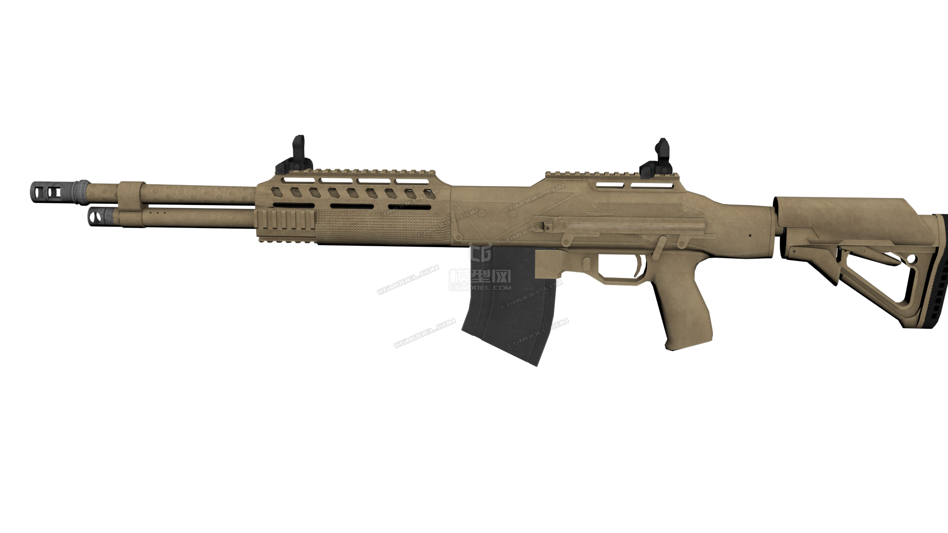 美国HCAR突击步枪模型-冷兵器模型库-模型下载-cg模型网