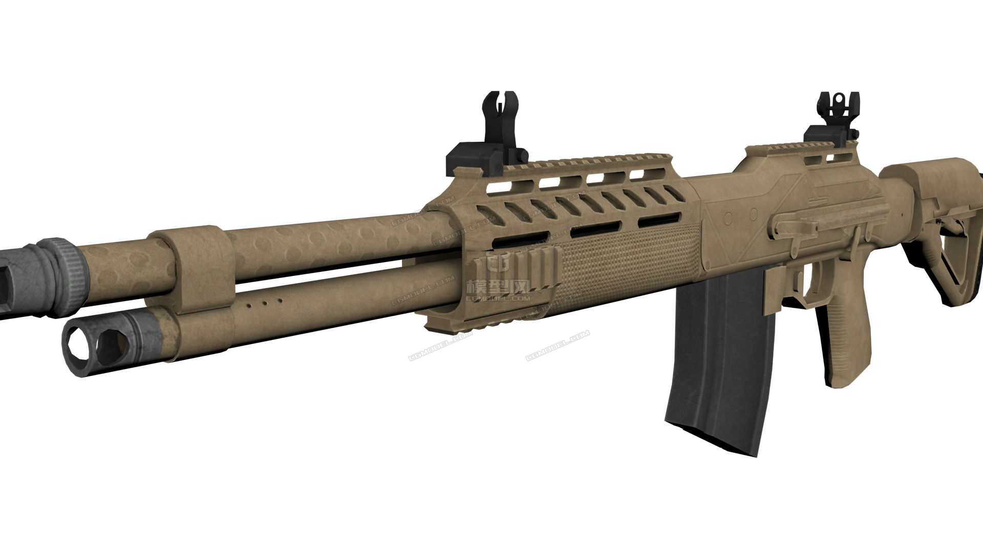 美国HCAR突击步枪模型-冷兵器模型库-模型下载-cg模型网