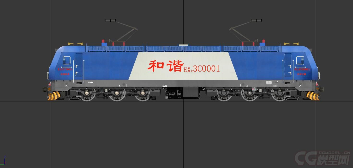 HXD3C电力机车模型-人力车模型库-模型下载-cg模型网