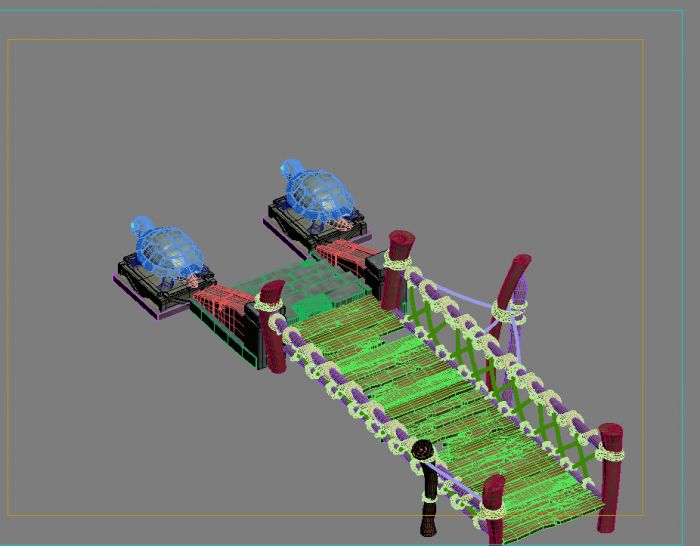 q版本中式高模乌龟石头桥_fffgh作品_场景古代场景场景古代场景_cg模型网