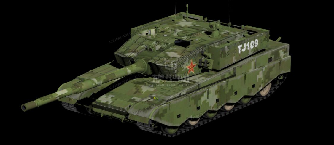 中国陆军ZTZ-99A主战坦克适合端游模型-冷兵器模型库-模型下载-cg模型网