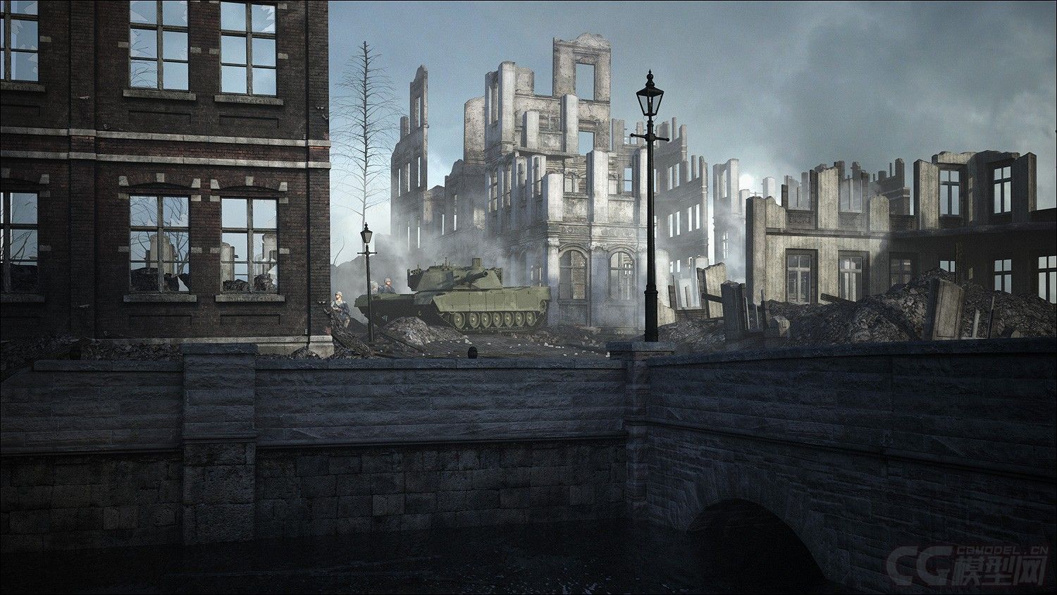 战争废墟 战争之后 城市废墟 西方建筑废墟 地震废墟-CG模型网（cgmodel)-让设计更有价值!