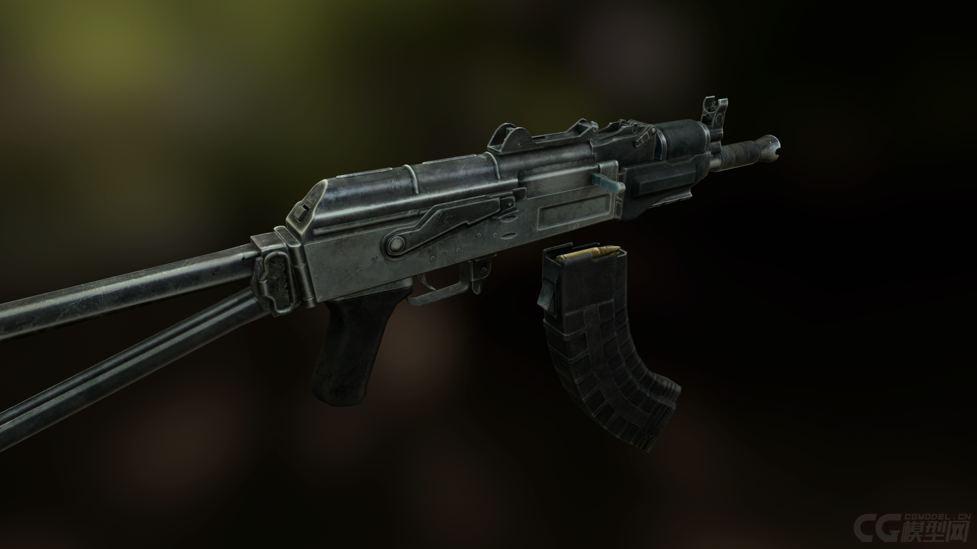 AK 47U模型-枪械模型模型库-模型下载-cg模型网