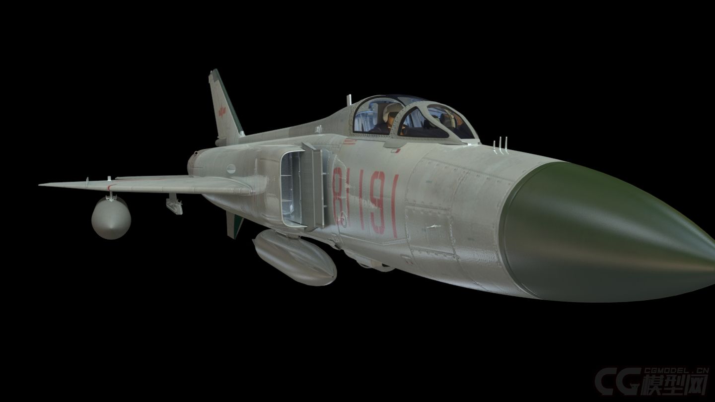 J8 2战斗机模型-军用飞机模型库-Maya(.ma/.mb)模型下载-cg模型网
