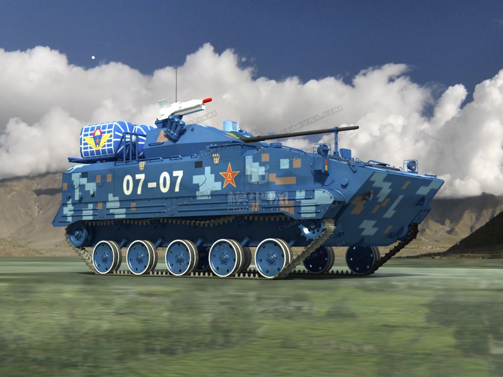 中国ZBD03轻型伞兵步战车模型-装甲车／坦克模型库-模型下载-cg模型网