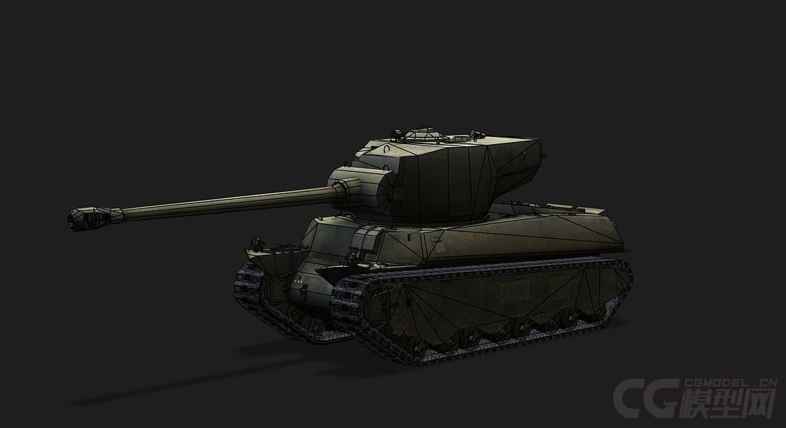 美国_M6A2E1重型坦克模型-冷兵器模型库-模型下载-cg模型网