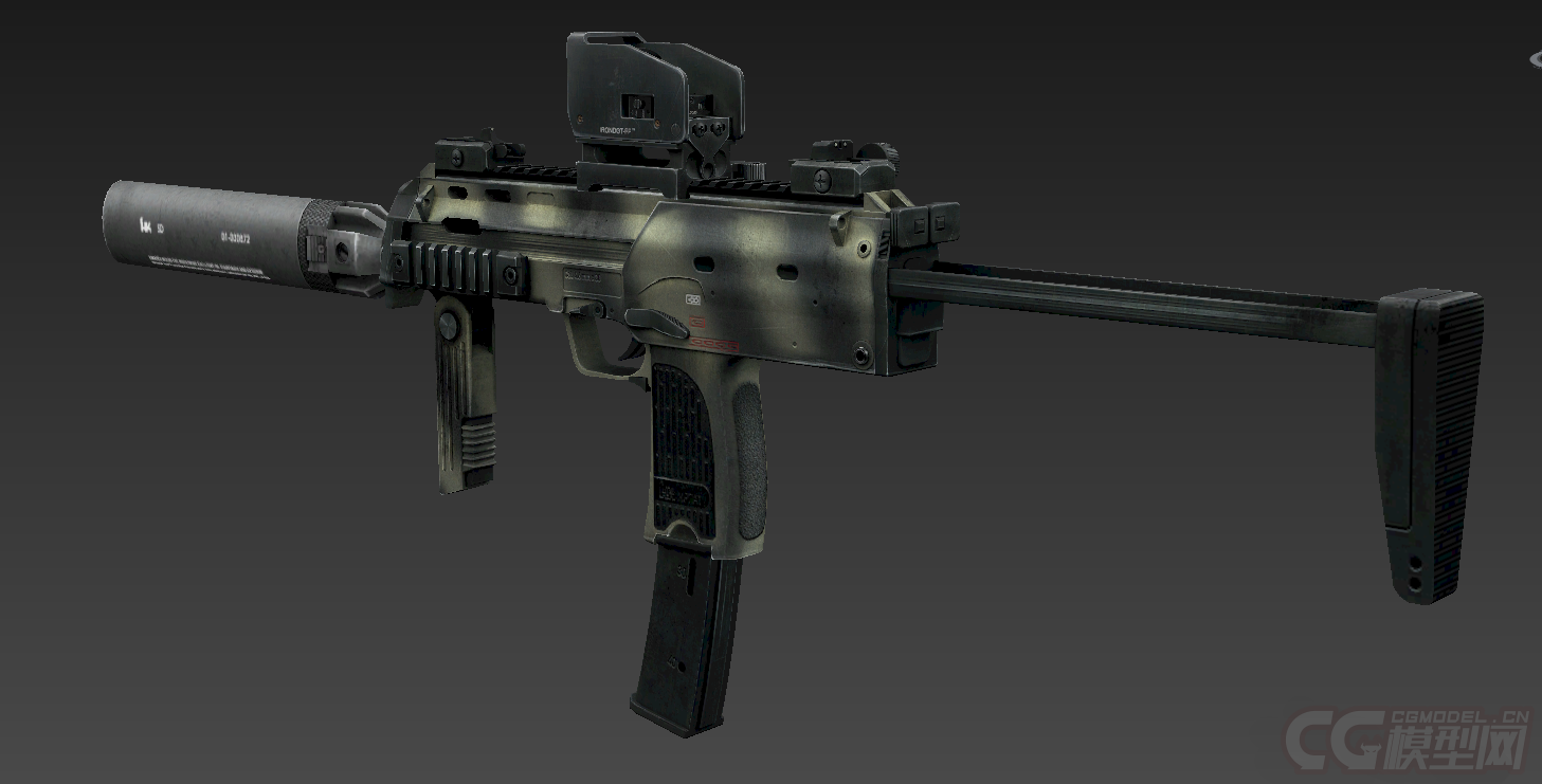 MP7a3冲锋枪模型模型-冷兵器模型库-模型下载-cg模型网