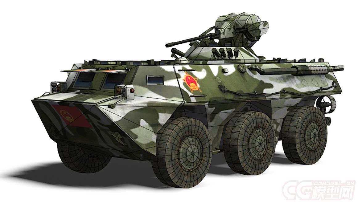 WZ551轮式装甲车模型-冷兵器模型库-模型下载-cg模型网
