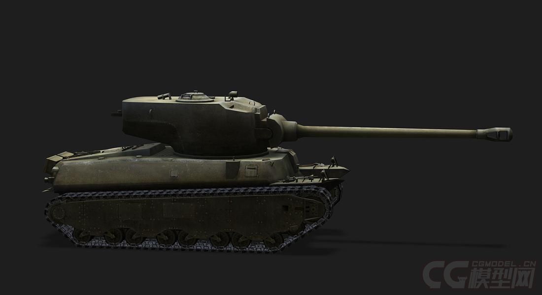 美国_M6A2E1重型坦克模型-冷兵器模型库-模型下载-cg模型网