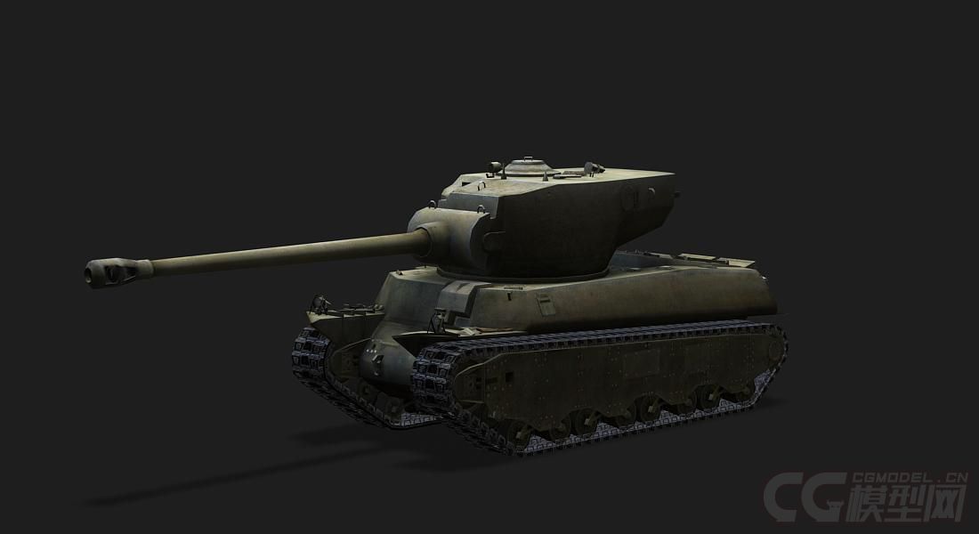 美国_M6A2E1重型坦克模型-冷兵器模型库-模型下载-cg模型网