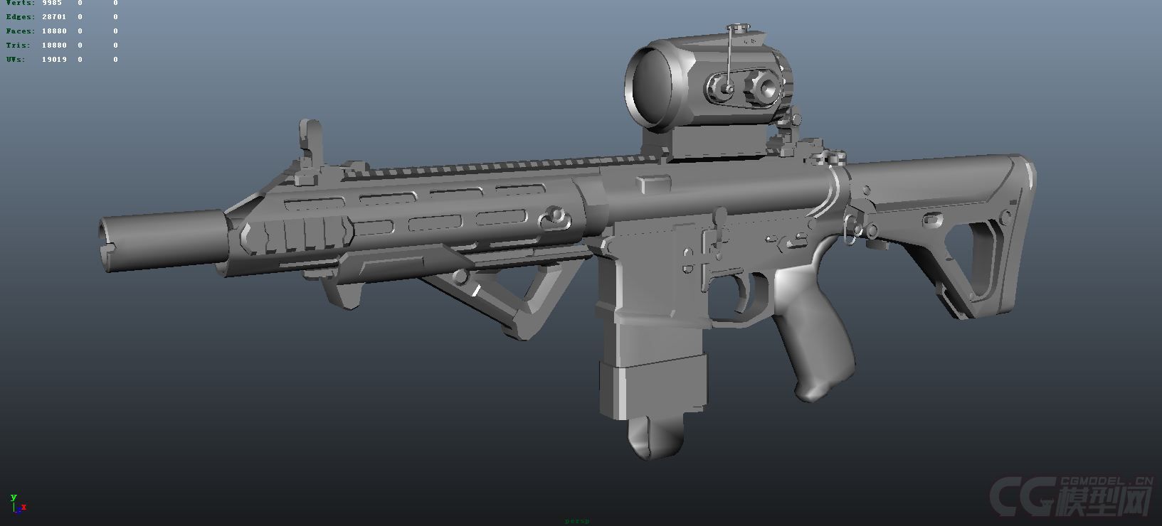 RU556突击步枪模型-冷兵器模型库-模型下载-cg模型网