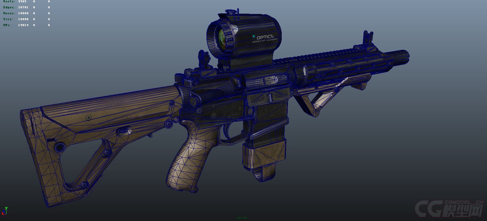 RU556突击步枪模型-冷兵器模型库-模型下载-cg模型网