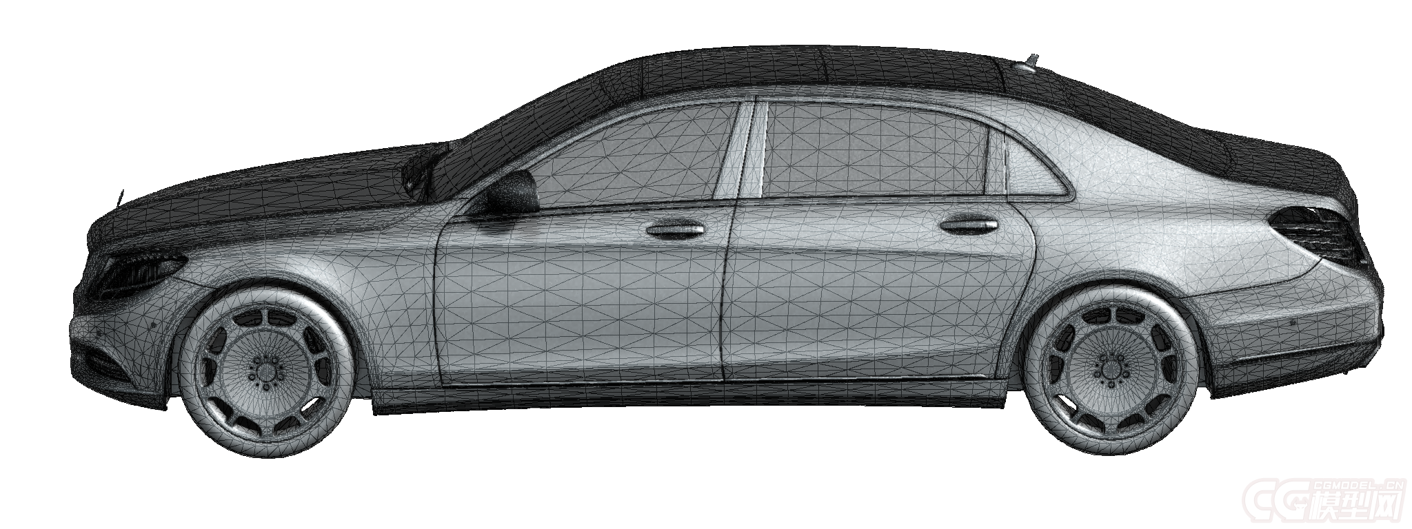 奔驰迈巴赫s400模型-人力车模型库-模型下载-cg模型网