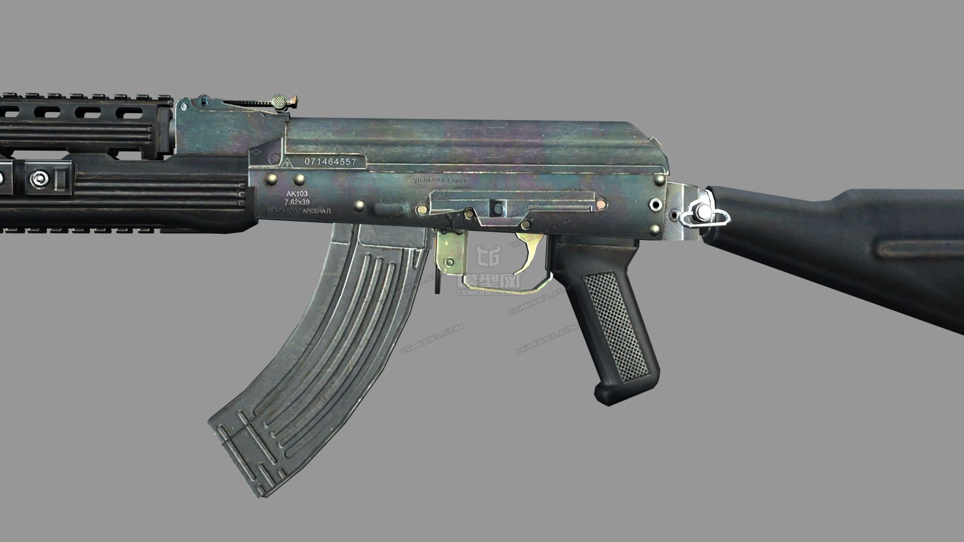 AK-103自动步枪AK103 AK47的魔改升级版模型-枪械模型模型库-3ds Max(.max)模型下载-cg模型网