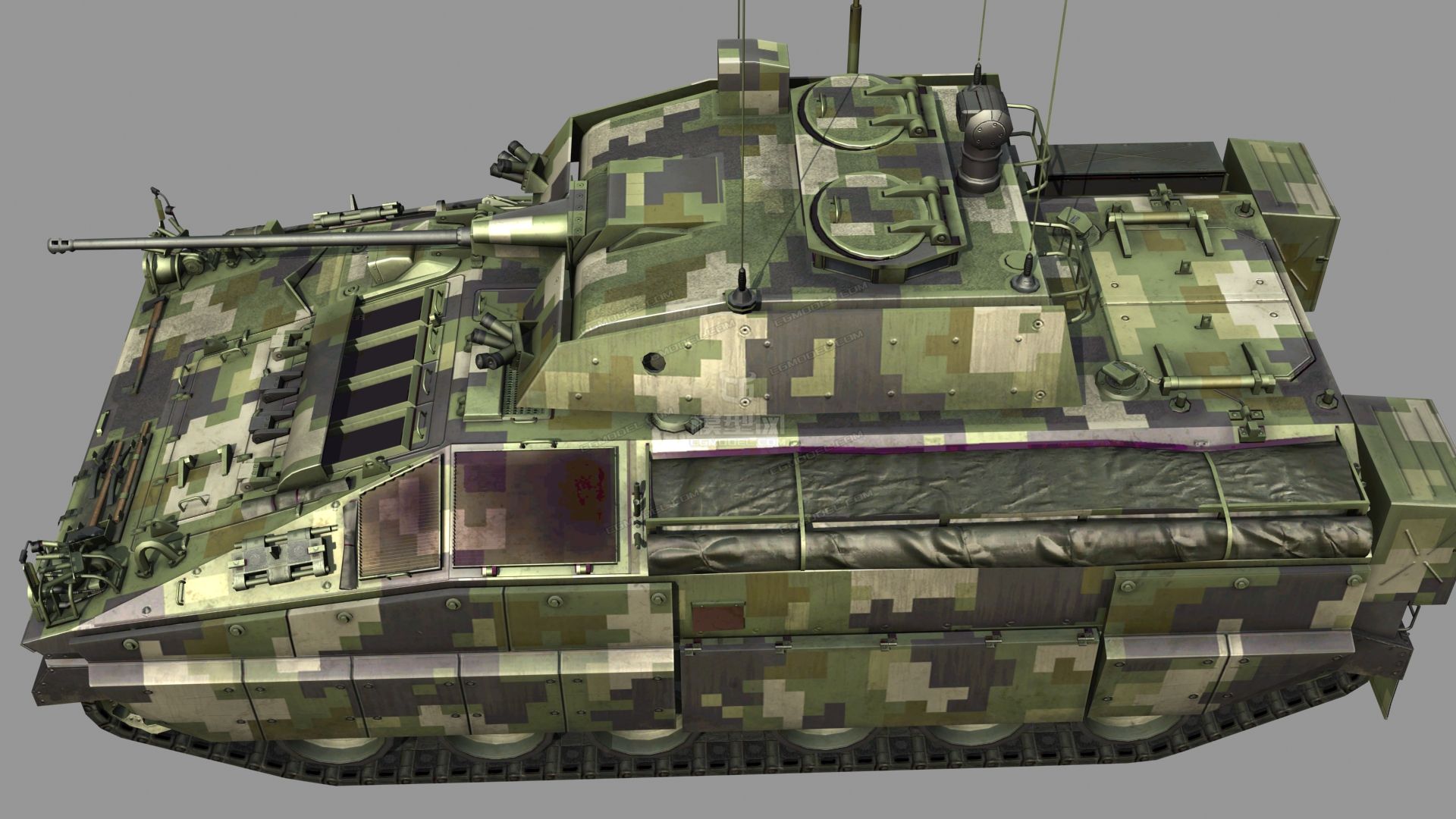 英国FV510战士步兵战车武士步兵战车变形迷彩模型-装甲车／坦克模型库-3ds Max(.max)模型下载-cg模型网