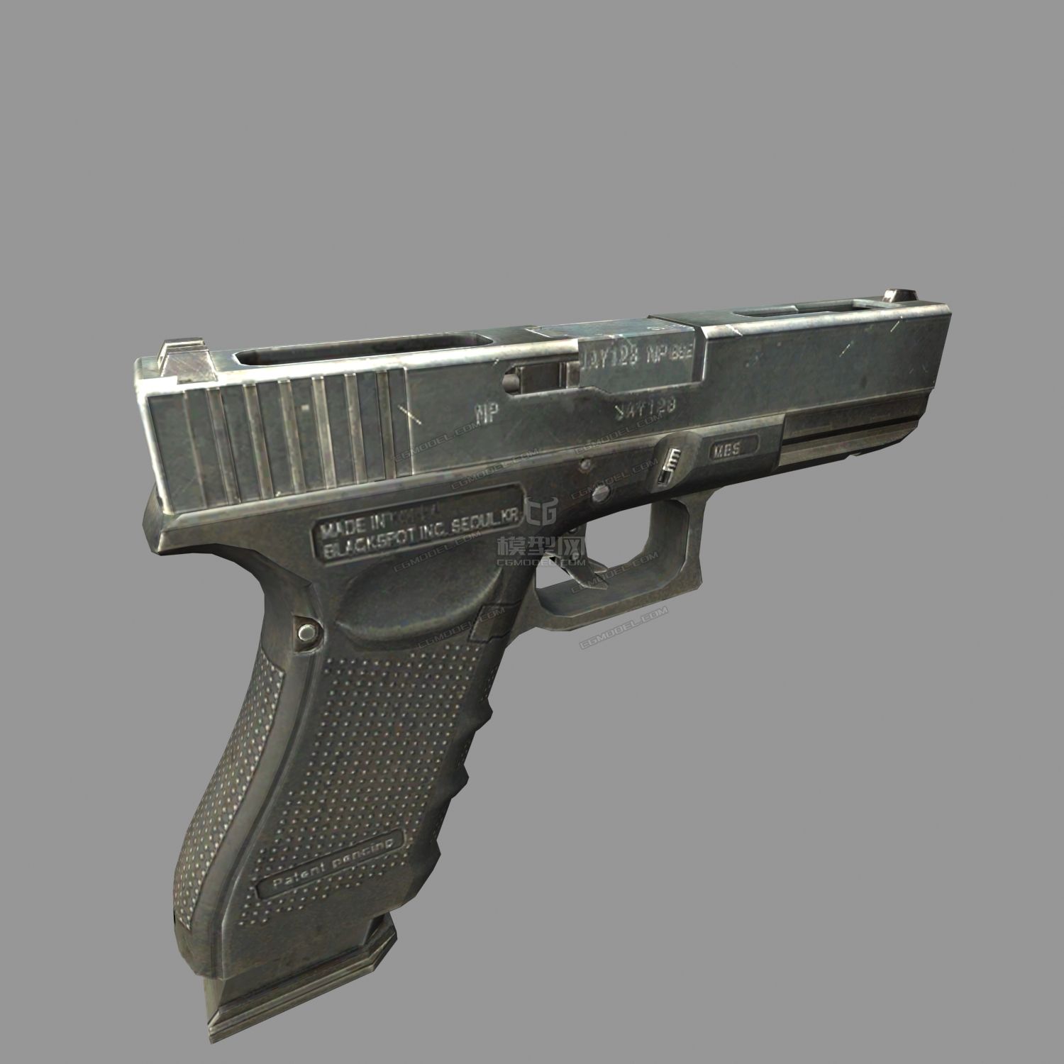 格洛克18手枪Glock 18手枪模型-枪械模型模型库-3ds Max(.max)模型下载-cg模型网