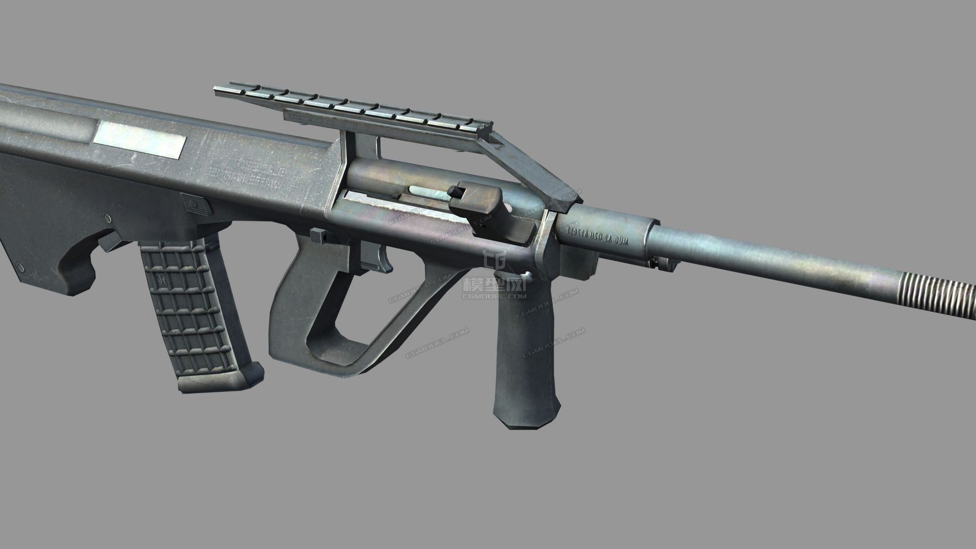 AUG突击步枪AUG自动步枪AUG-A2模型-枪械模型模型库-3ds Max(.max)模型下载-cg模型网