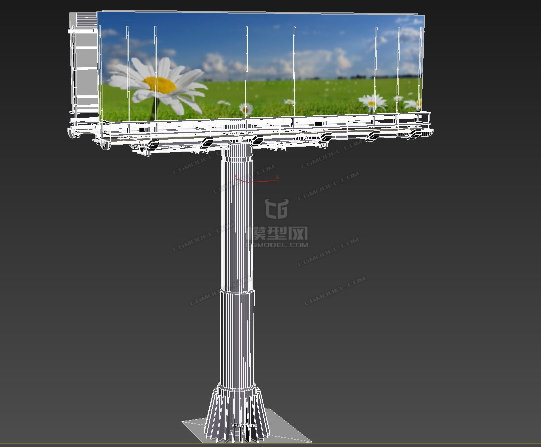 户外广告牌大牌高炮模型-其他模型库-3ds Max(.max)模型下载-cg模型网