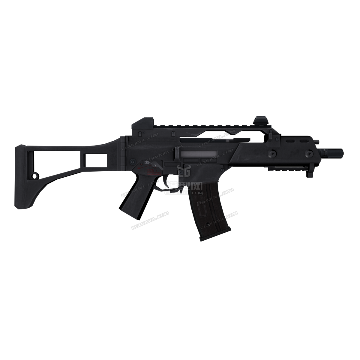 5把***枪械模型ak74.tommy.g36c.kac p模型-枪械模型模型库-3ds Max(.max)模型下载-cg模型网