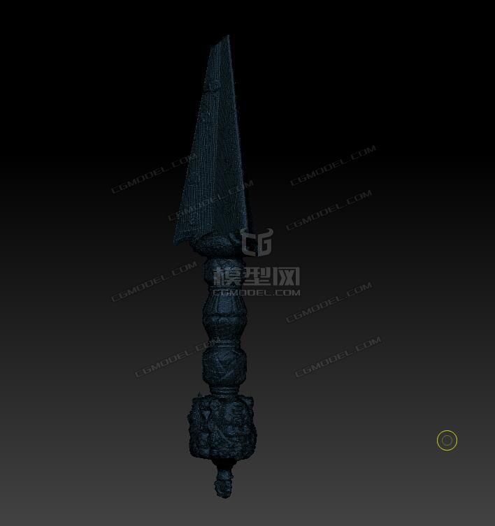 DUbf用于翻模雕塑或3d打印 法器模型-神话雕塑模型库-OBJ(.obj/.mtl)模型下载-cg模型网