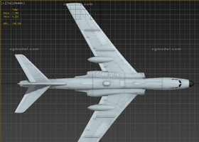H6K 轰6K模型-军用飞机模型库-OBJ(.obj/.mtl)模型下载-cg模型网