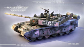 中国陆军99A主战坦克 ZTZ-99A模型-装甲车／坦克模型库-3ds Max(.max)模型下载-cg模型网
