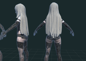 A2小姐姐模型-女人模型库-OBJ(.obj/.mtl)模型下载-cg模型网