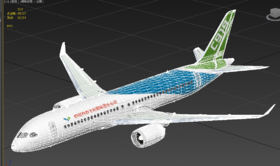 C919 准确版模型-客机/民用飞机模型库-3ds Max(.max)模型下载-cg模型网