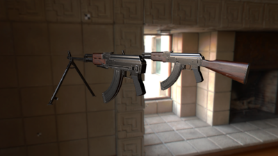 南斯拉夫M72机枪 木托和金属折叠托模型-枪械模型模型库-3ds Max(.max)模型下载-cg模型网