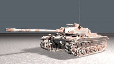 T110-E5 坦克模型-装甲车／坦克模型库-FBX(.fbx)模型下载-cg模型网