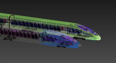 复兴号 CR400AF”和“CR400BF”模型-火车/轨道车模型库-3ds Max(.max)模型下载-cg模型网